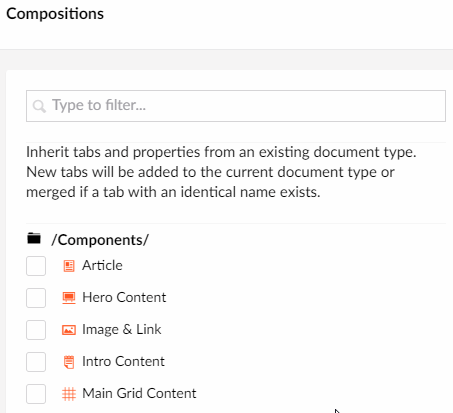 Backoffice UI - checkboxes on doctype compositions uncheck after selecting an item · Issue #9432 ...