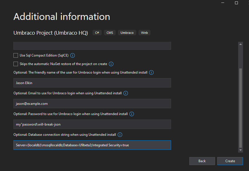 V9 Project Template Can Result In Invalid Appsettings Json · Issue 10424 · Umbraco Umbraco Cms