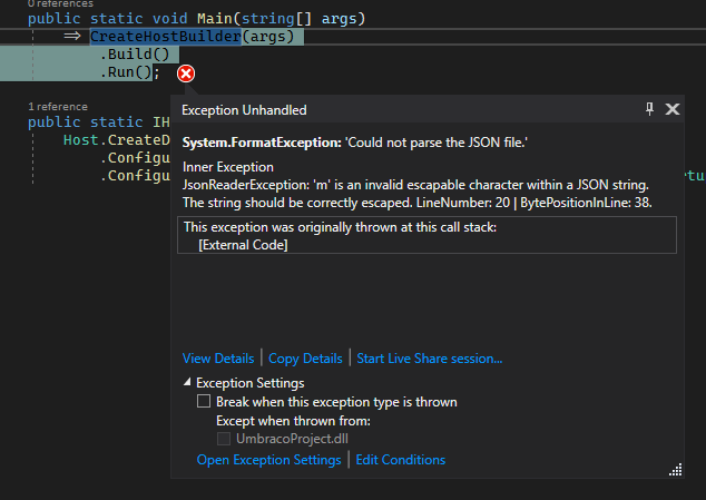 V9 Project Template Can Result In Invalid Appsettings Json · Issue 10424 · Umbraco Umbraco Cms