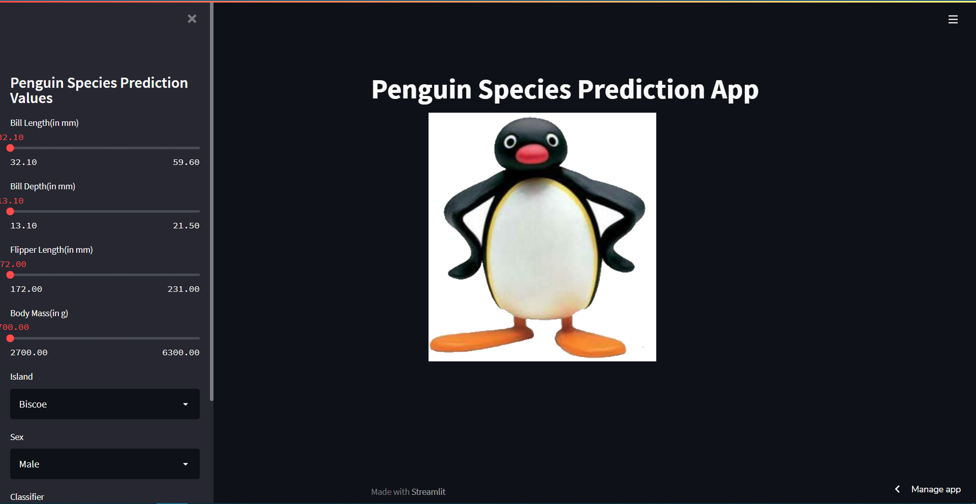 GitHub - ShishirShekhar/penguin_app: This is a penguin species ...