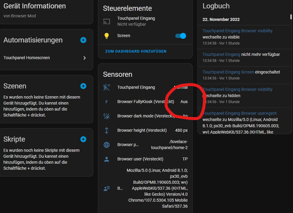 Sensor FullyKiosk ist not on · Issue #494 · thomasloven/hass-browser_mod · GitHub