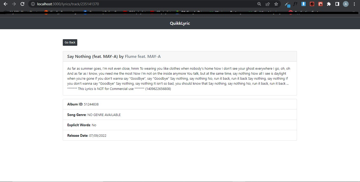GitHub - Anushree-Dutt/QuikkLyric