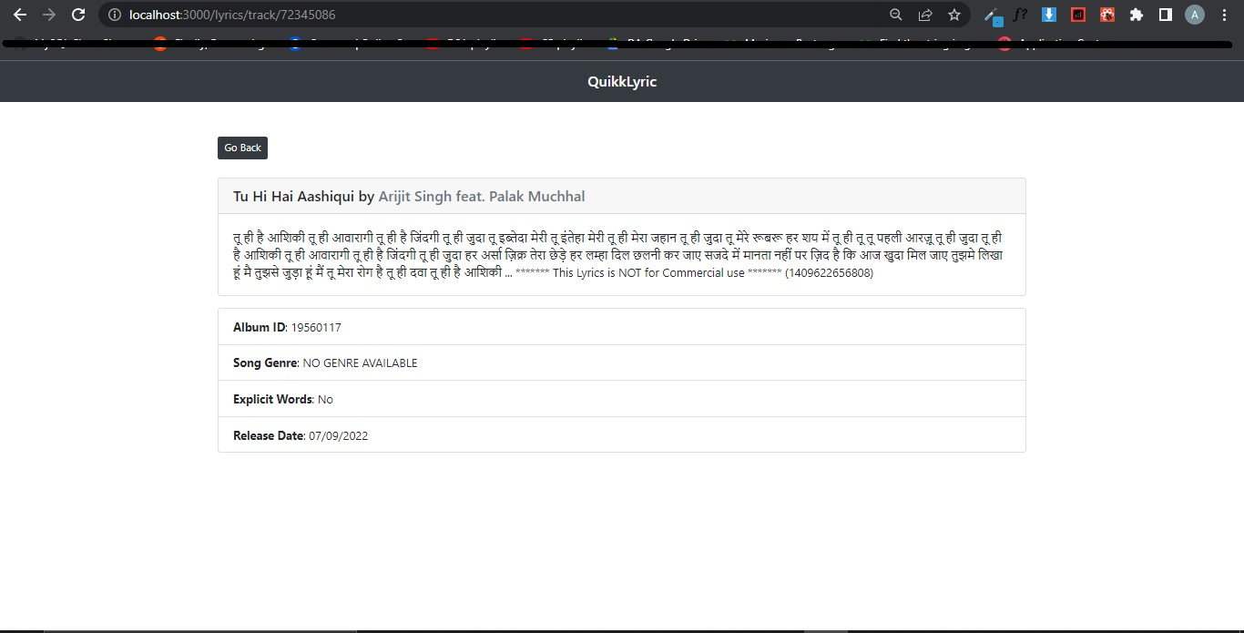 GitHub - Anushree-Dutt/QuikkLyric
