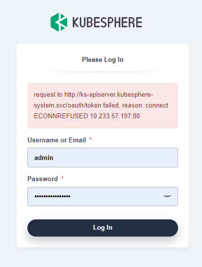 ks-console can not log in · Issue #5640 · kubesphere/kubesphere · GitHub