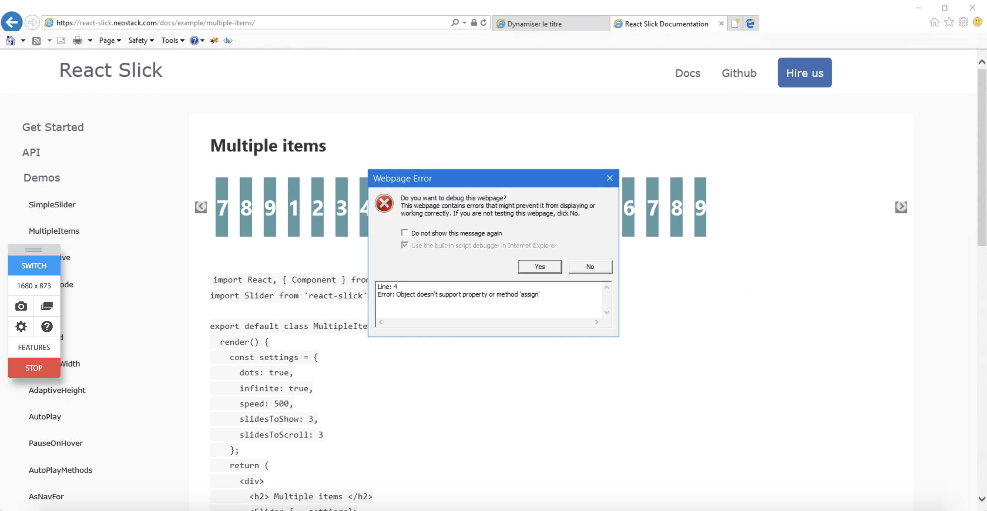 IE 11 : Object doesn't support property or method 'assign' · Issue #1112 · akiran/react-slick ...