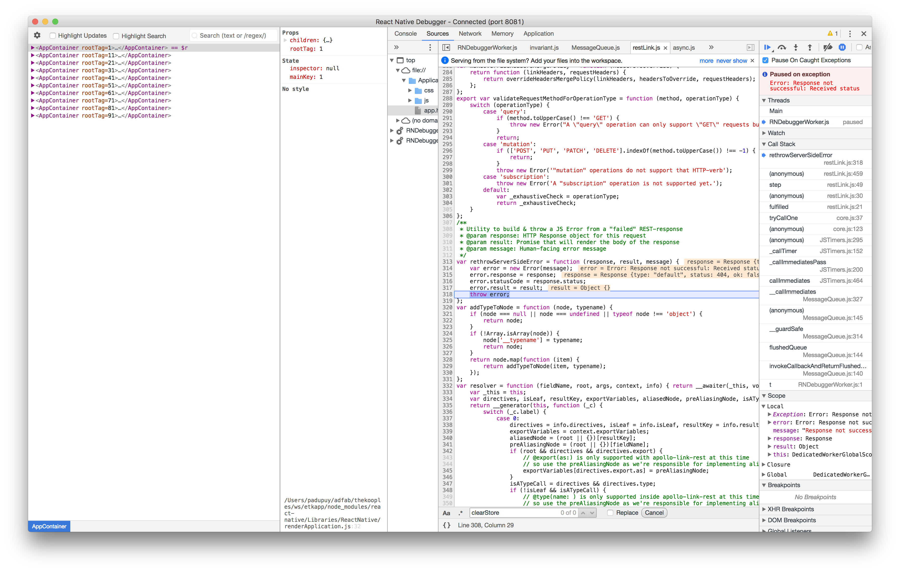 Unhandled Promise Rejection when calling persistor.purge() · Issue #128 ...