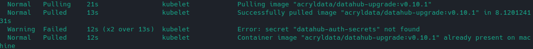 Missing Datahub Auth Secrets On Fresh Helm Install · Issue 295 · Acryldatadatahub Helm · Github 
