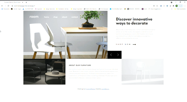GitHub - JanaBobulis/Room-Homepage: Mobile first e-commerce responsive homepage.