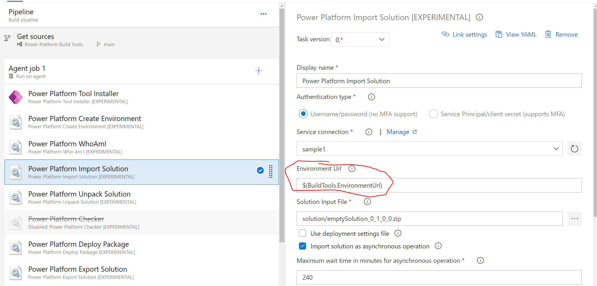 Support for environment parameter to non-crud tasks by vyelleswarap ...