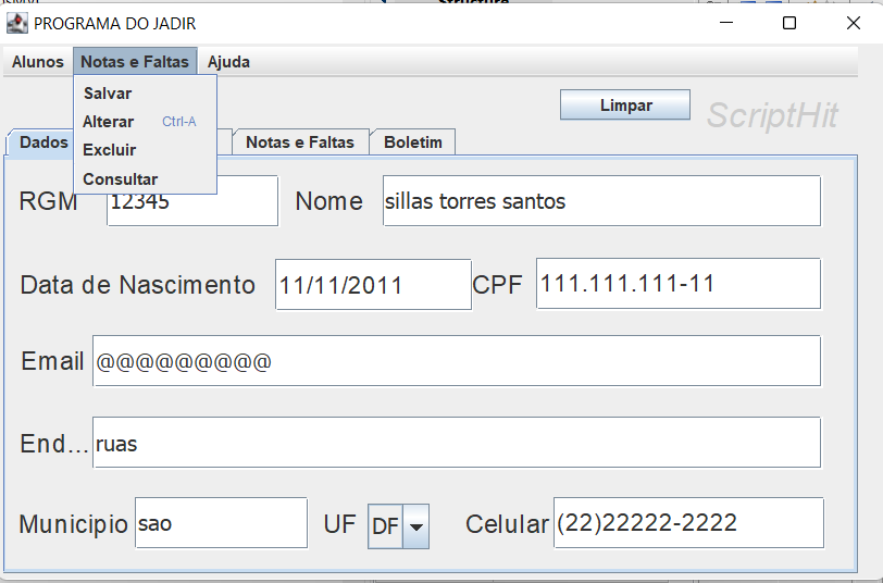 GitHub - dev-sillas/MatriculaDeAluno: Usando a linguagem Java com ...