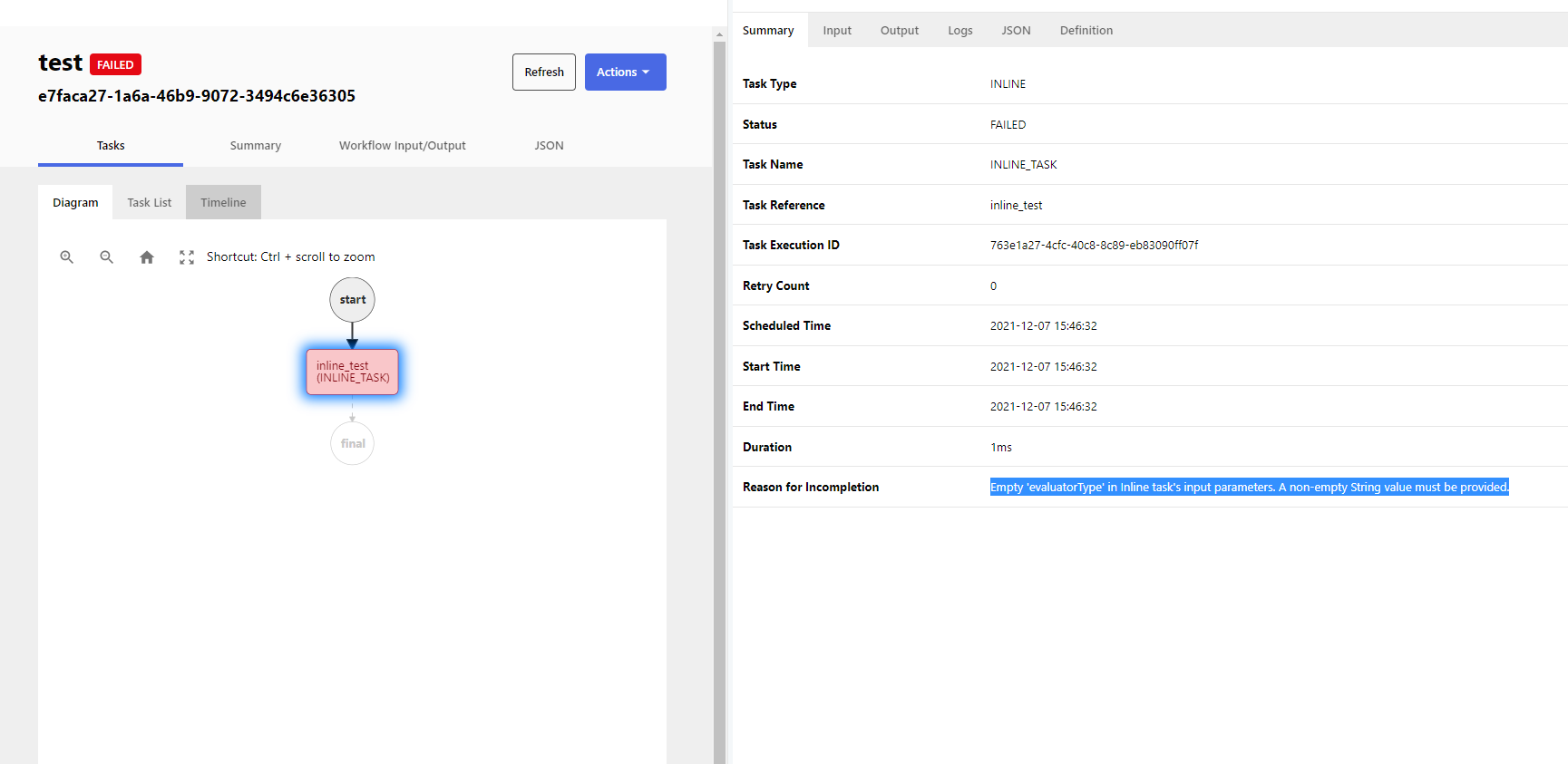 inline task not working on 3.3.6 · Issue #2627 · Netflix/conductor · GitHub