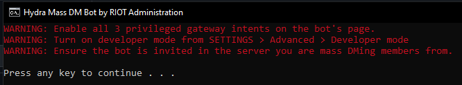 GitHub - Riot-Byte/hydra-mass-dm: A mass DM discord bot which you can ...