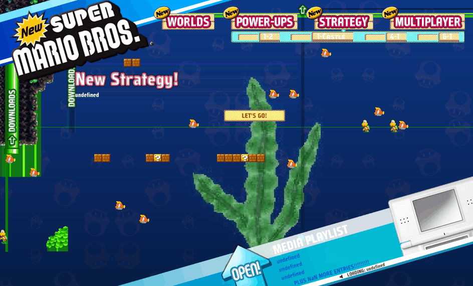 Graphical glitches and flickering on New Super Mario Bros website ...