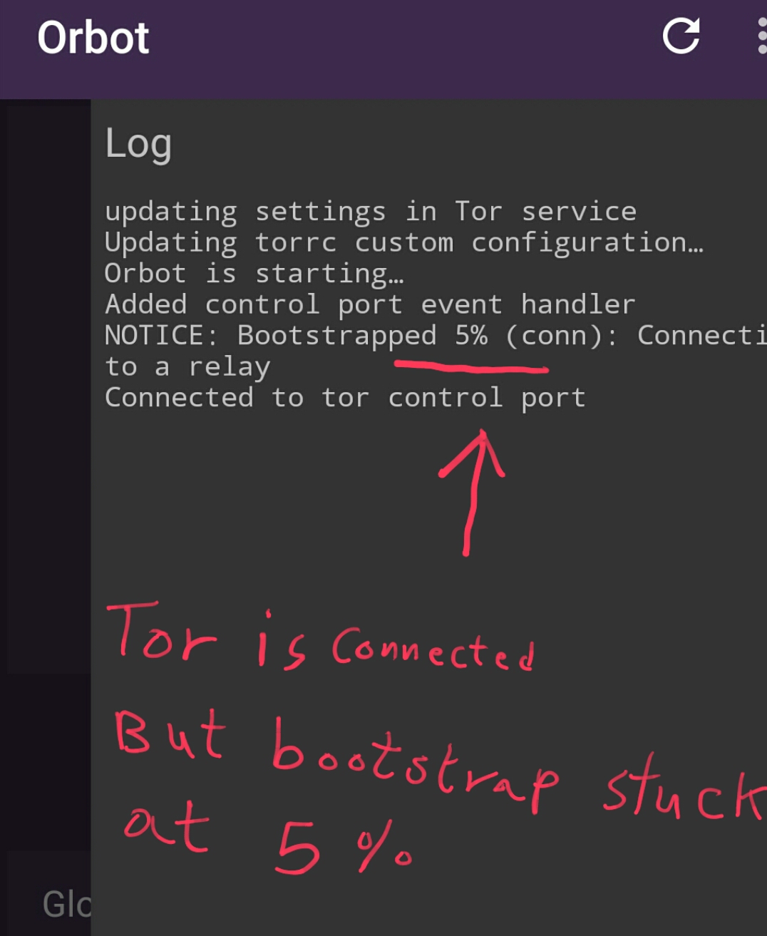 Orbot stuck while starting · Issue #656 · guardianproject/orbot-android · GitHub