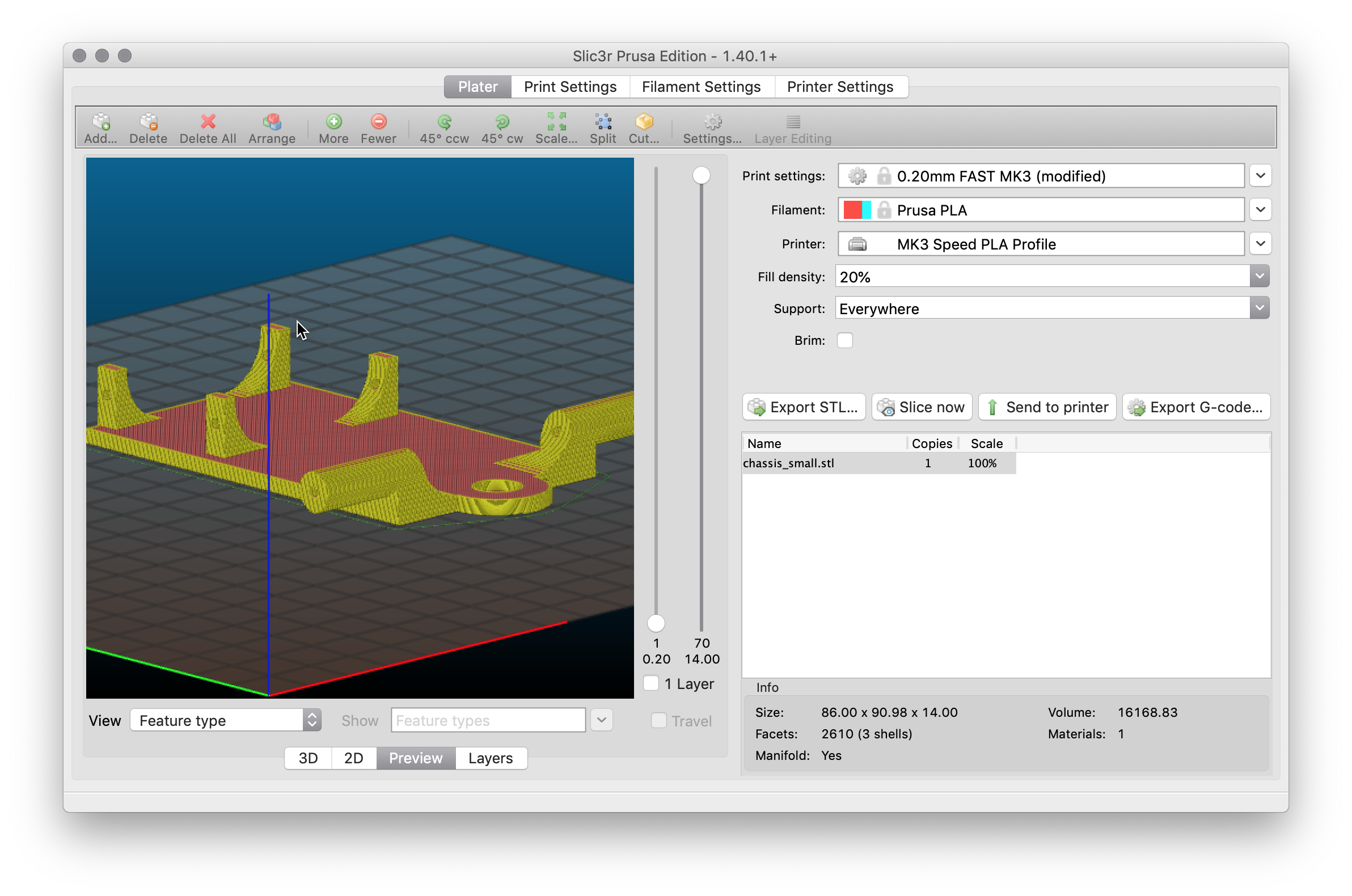 Using printer config "MK3 Speed Profile PLA" disables support generation. · Issue #1388 ...