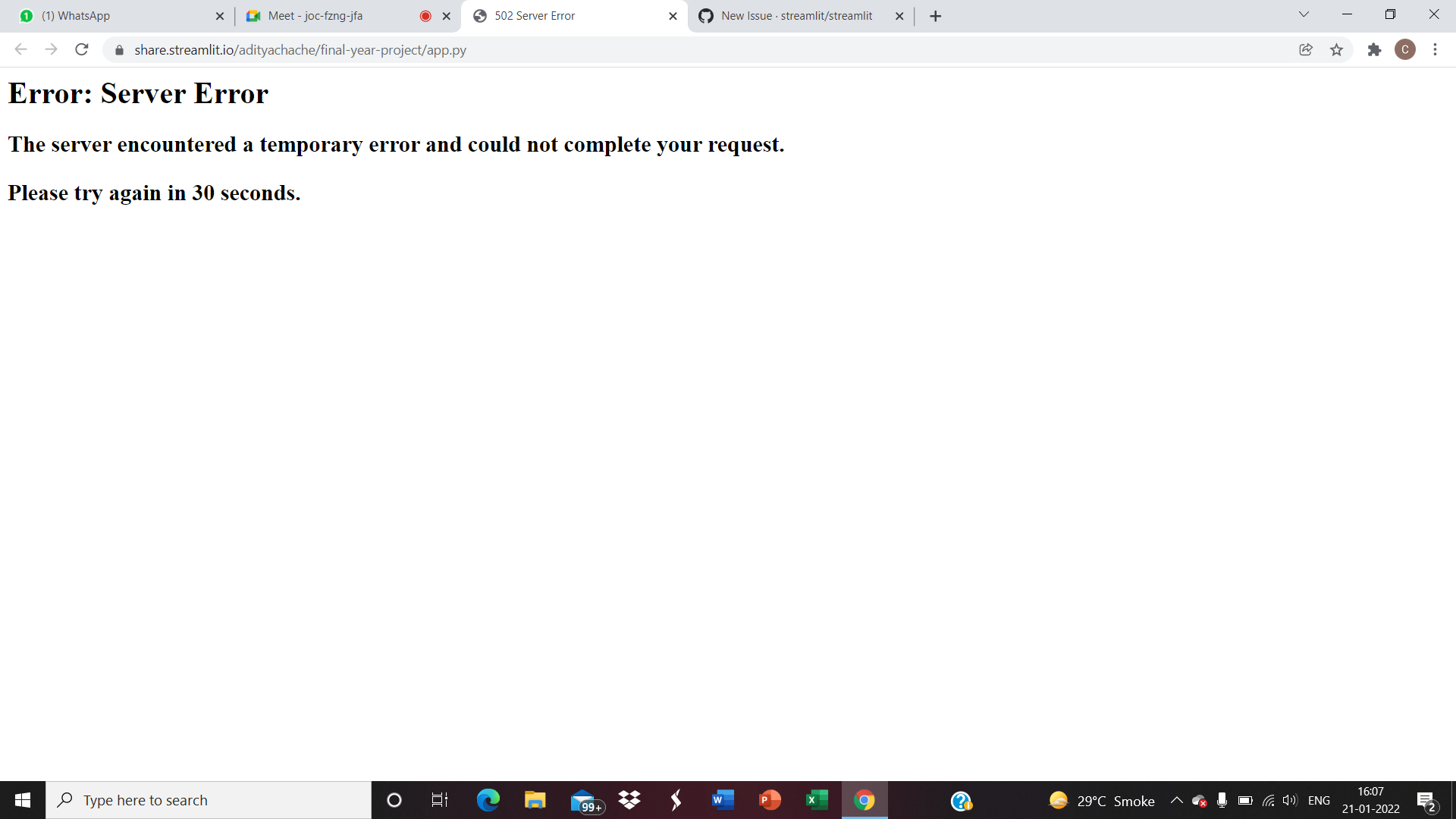 502 server error while visiting the deployed web app · Issue #4306 ...