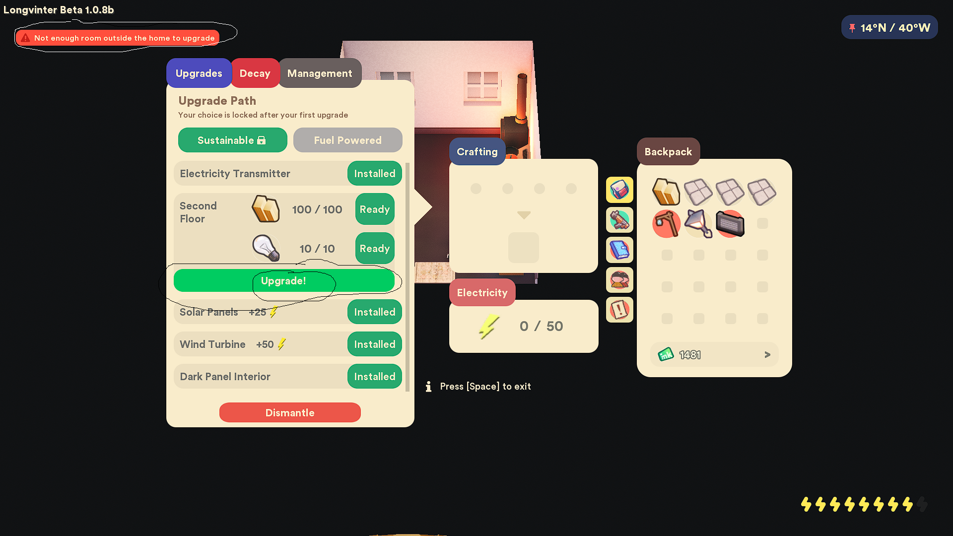 I cant upgrade my home. · Issue #1117 · Uuvana-Studios/longvinter-windows-client · GitHub