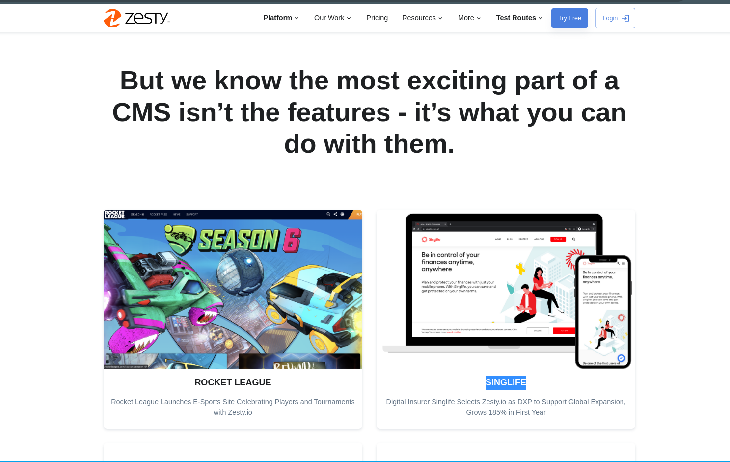 Solutions - (product/platform overview) - styling of "case studies" section · Issue #52 · zesty ...