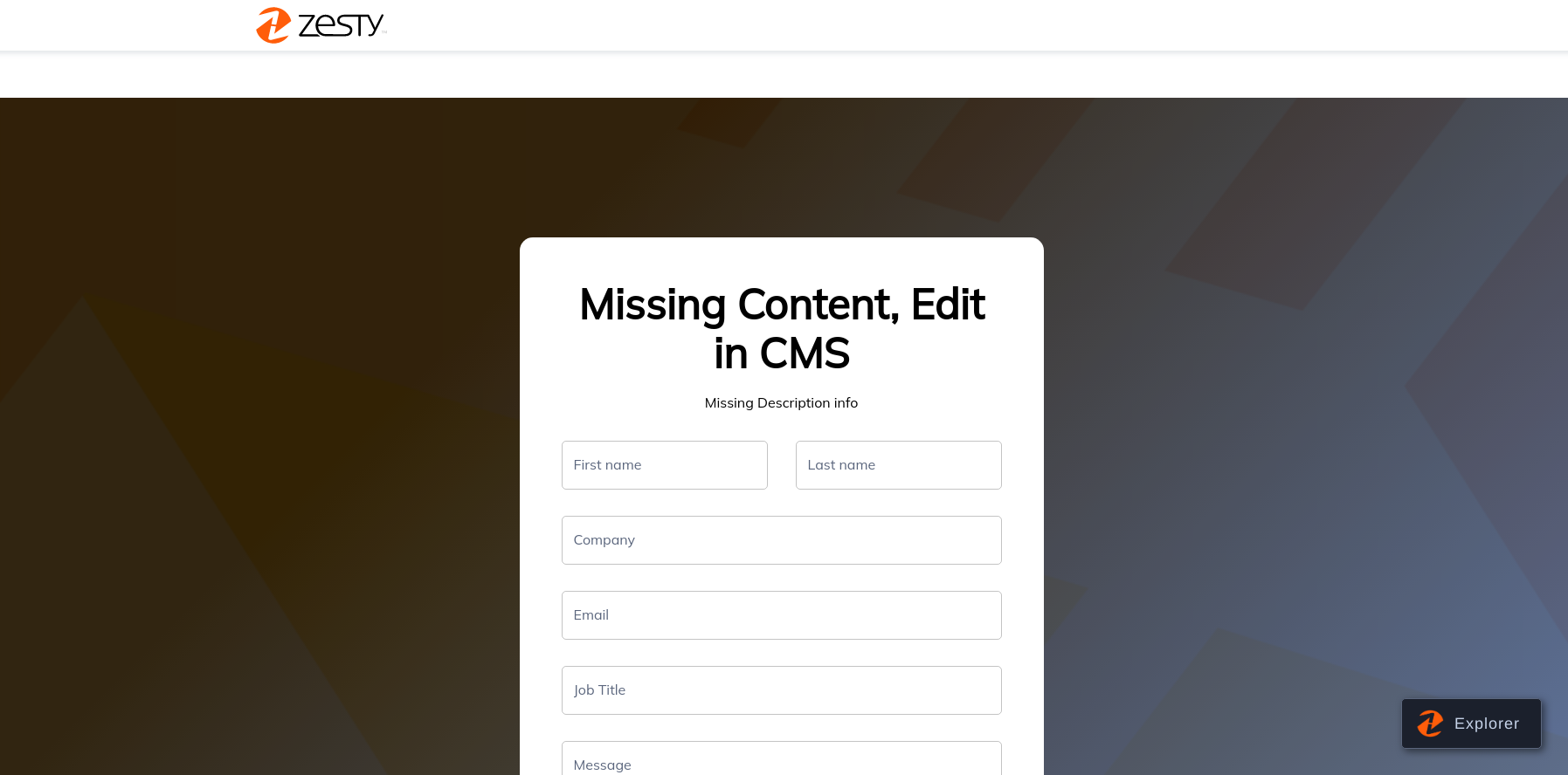 explore.zesty.io landing page design update · Issue #464 · zesty-io/website · GitHub