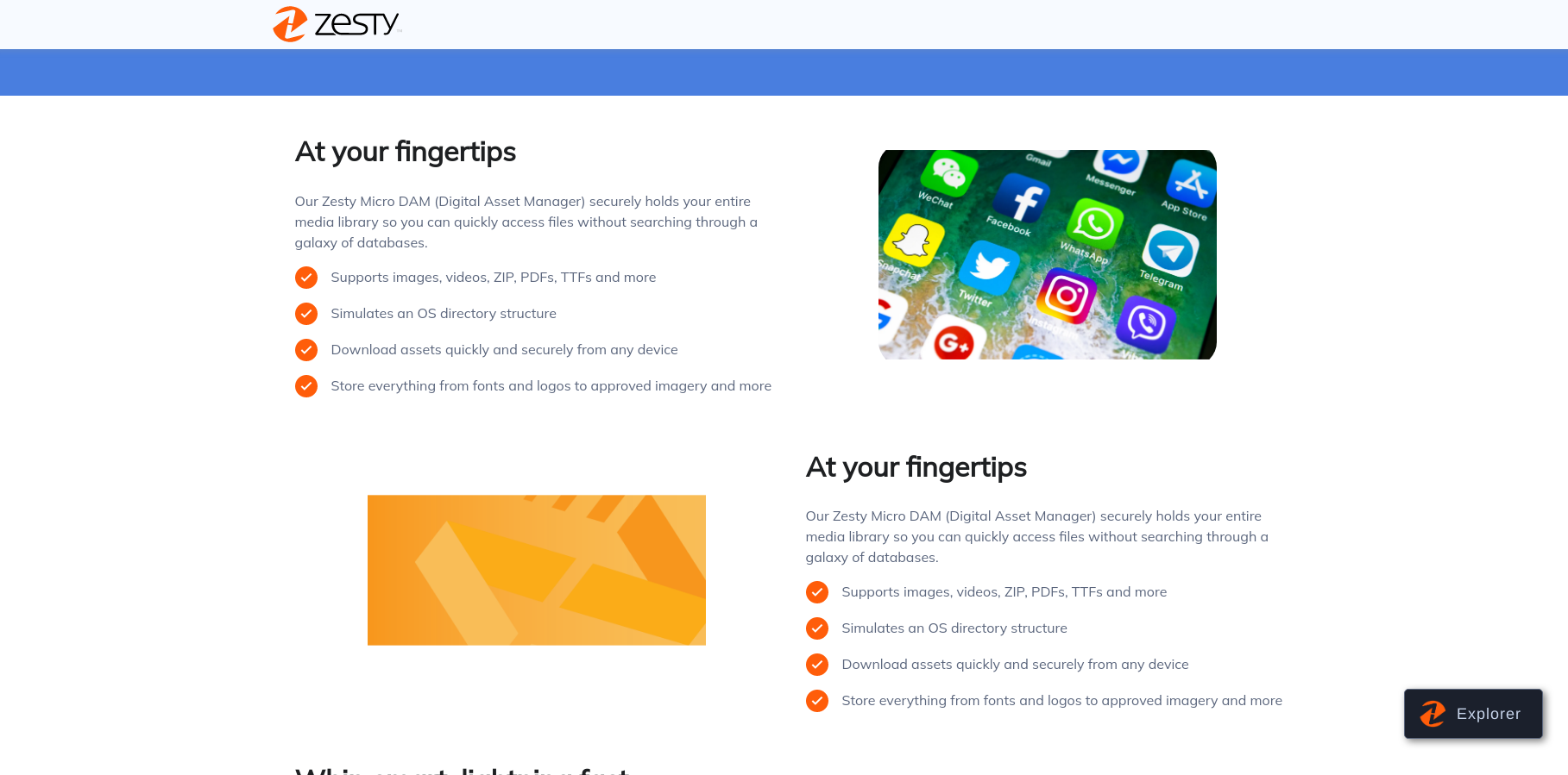 explore.zesty.io landing page design update · Issue #464 · zesty-io/website · GitHub