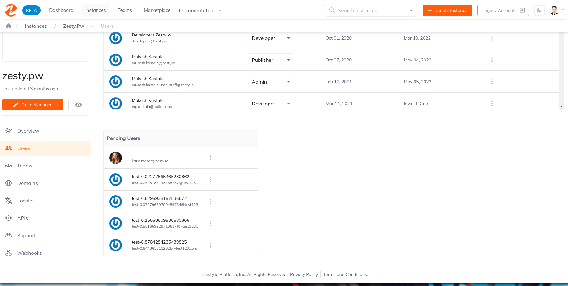 User View of an instance does not show pending users and no ability to cancel pending invite ...