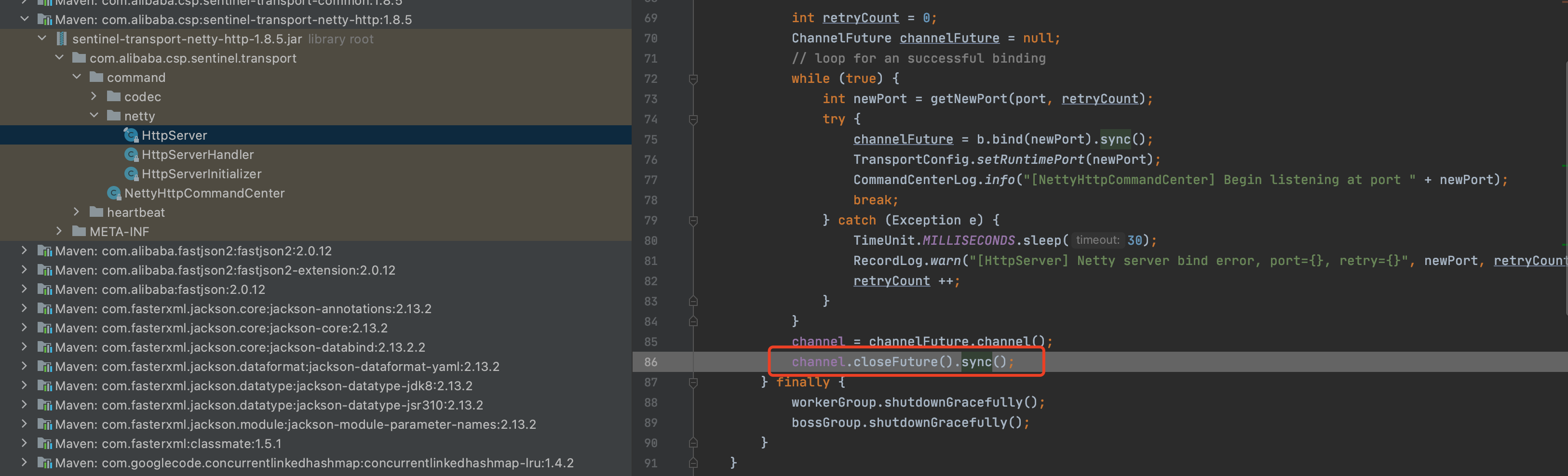 When spring-boot application context closed sentinel still has some not closed non-daemons ...