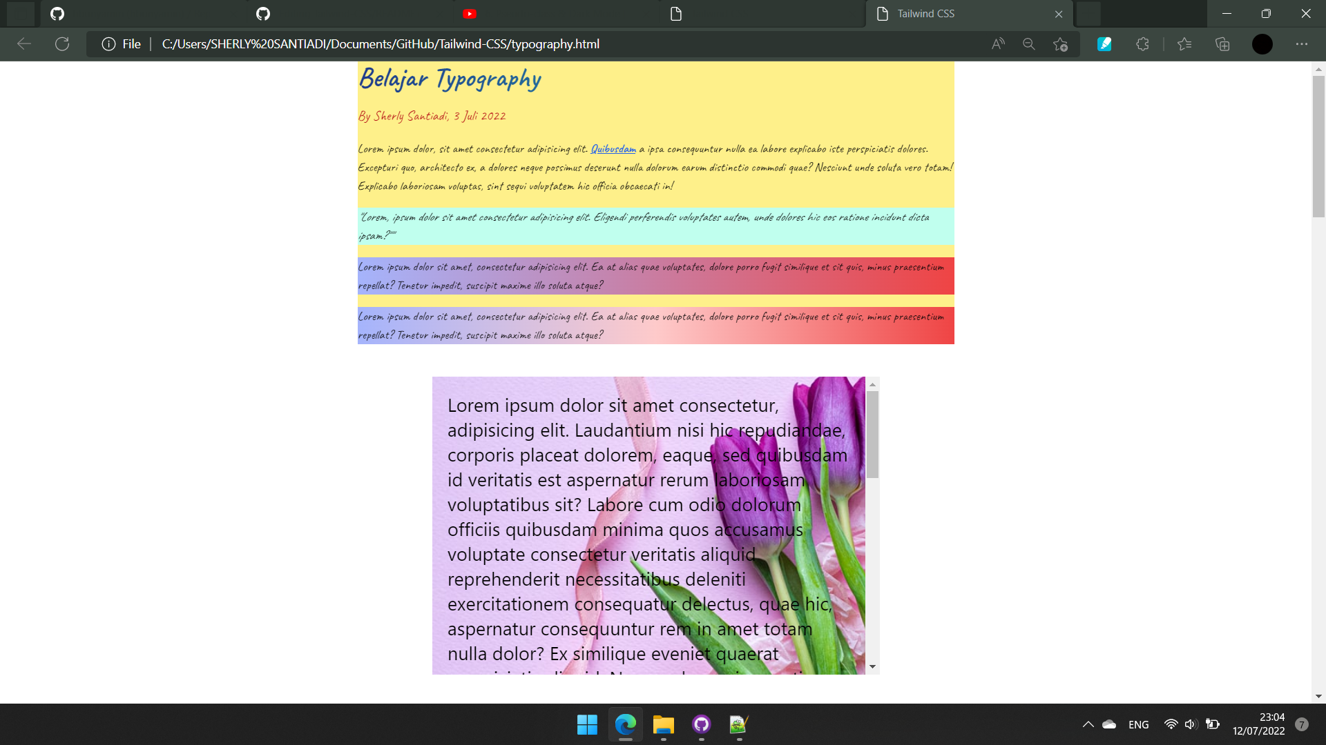 GitHub - sntdshrly/tailwind-exercise: a set of codes during tailwind css exercise.