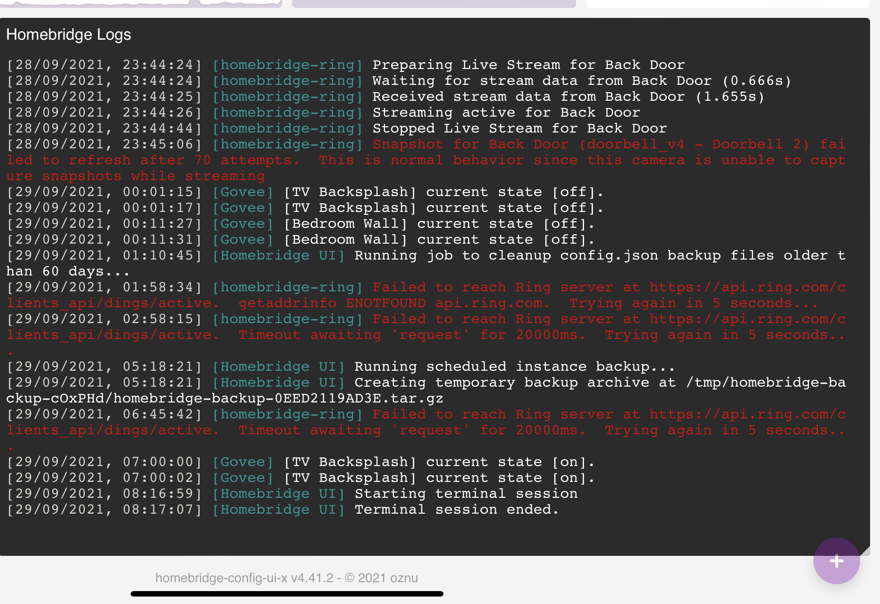 Multiple failed to reach server errors · Issue #779 · dgreif/ring · GitHub