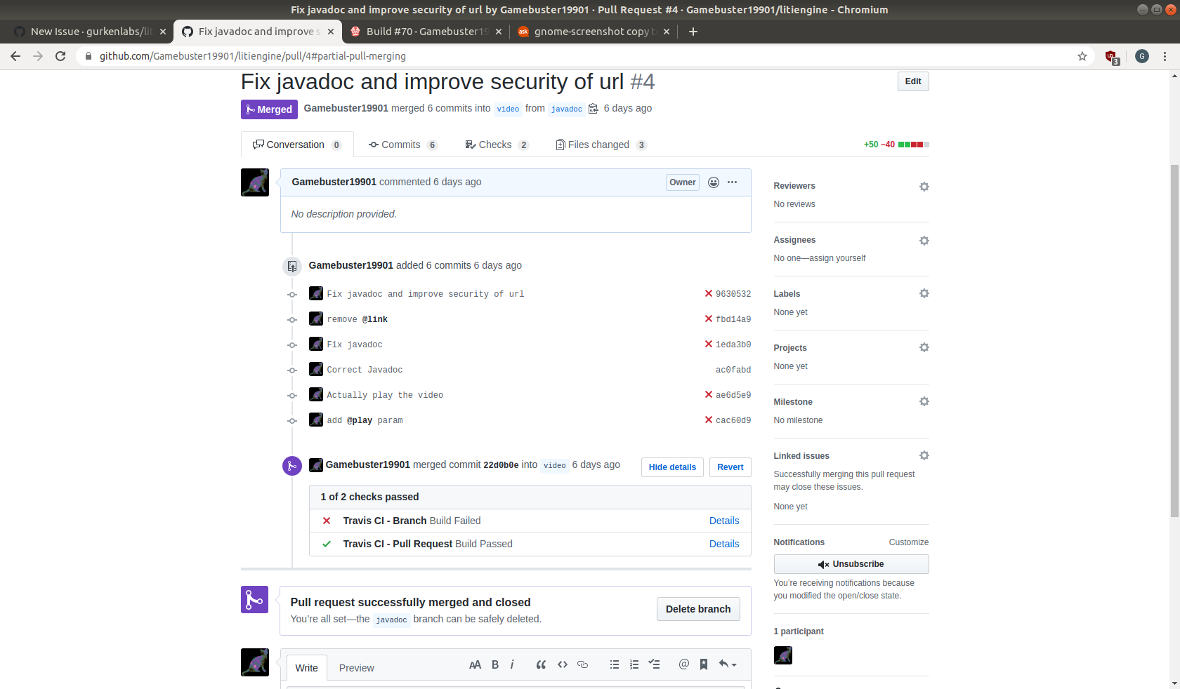 Branch builds always fail in my repository · Issue #333 · gurkenlabs ...