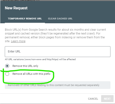 "Remove all URLs with this prefix" option missing · Issue #86 ...