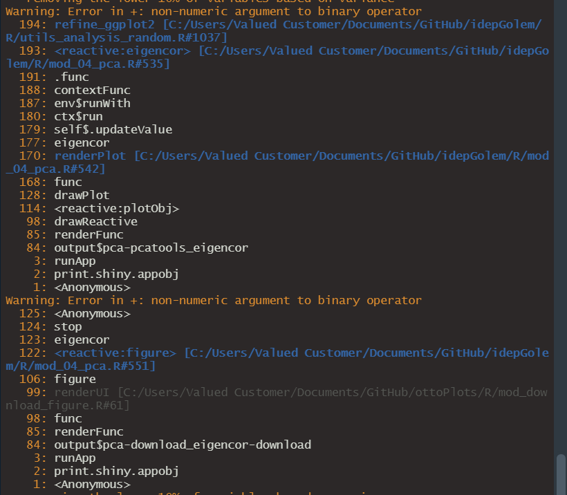 Warning for PCATools Package tab [PCA] · Issue #431 · gexijin/idepGolem · GitHub