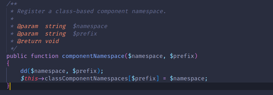 Unknown named parameter $directory on BLade::componentNamespace function · Issue #44574 ...