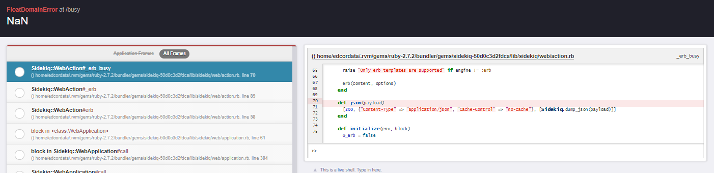 Floatdomainerror When Opening Busy · Issue 4870 · Sidekiqsidekiq · Github 