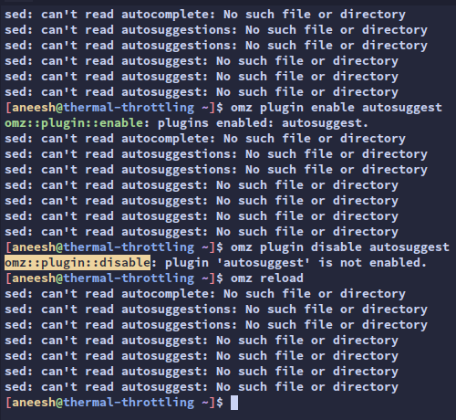 Omz Command Lets User Add Plugin That Isnt Available But Does Not Let Them Disable It · Issue 1469