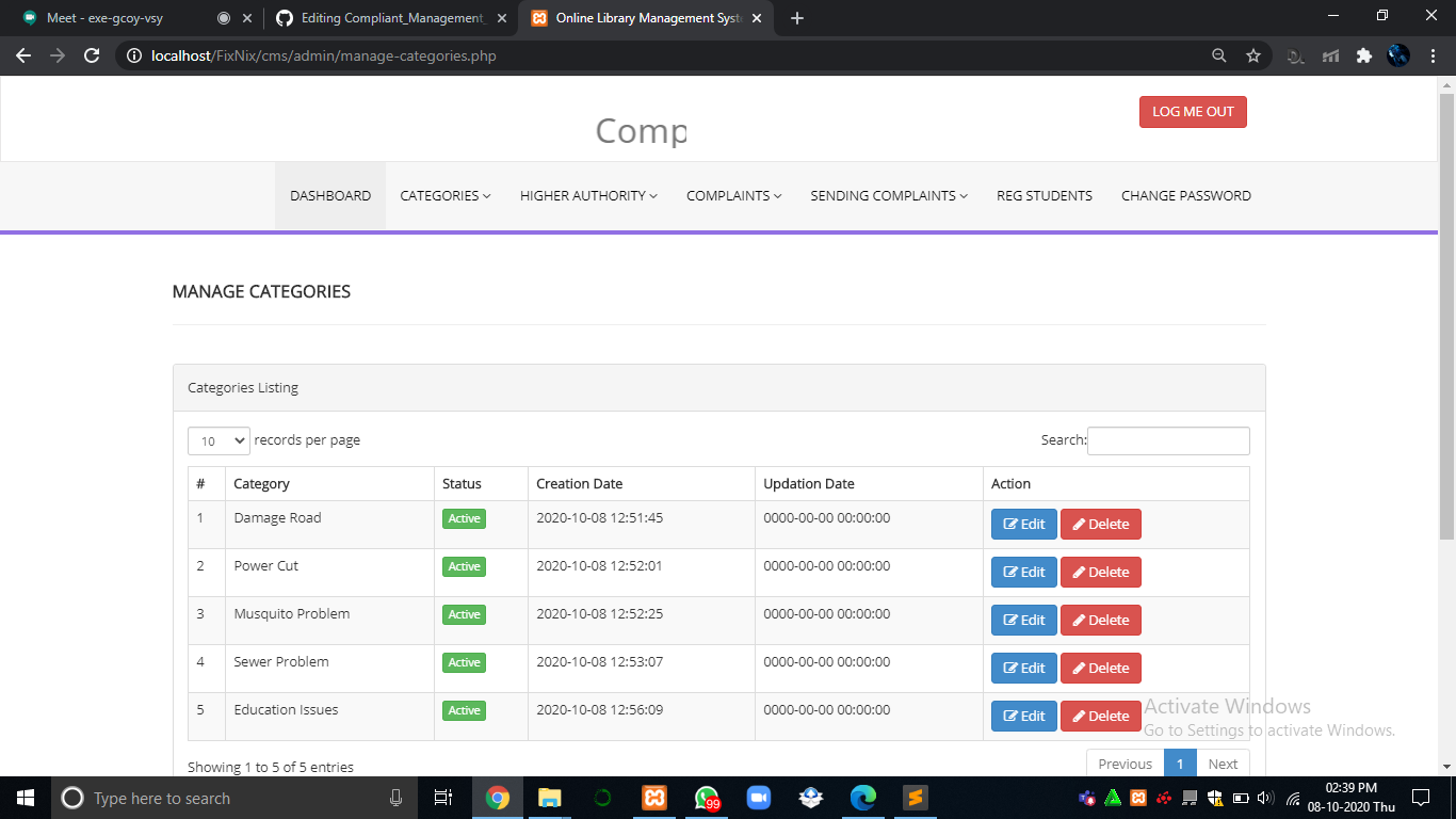 GitHub - Yasini2001/Complaint_Management_System
