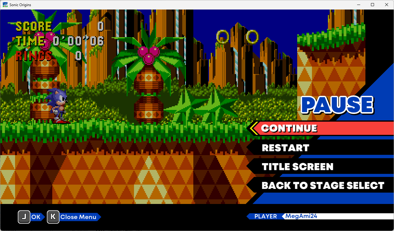 [Sonic Origins] Using script mods in Sonic CD shows the wrong pause ...