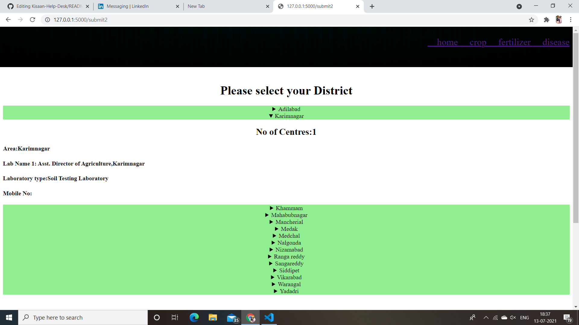 GitHub - shekharboppanapally/Kisaan-Help-Desk