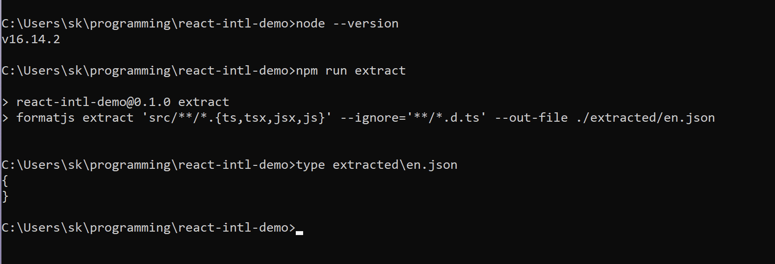 Formatjs Extract Creates Empty Json File {} On Windows Works On Macos · Issue 3854 · Formatjs