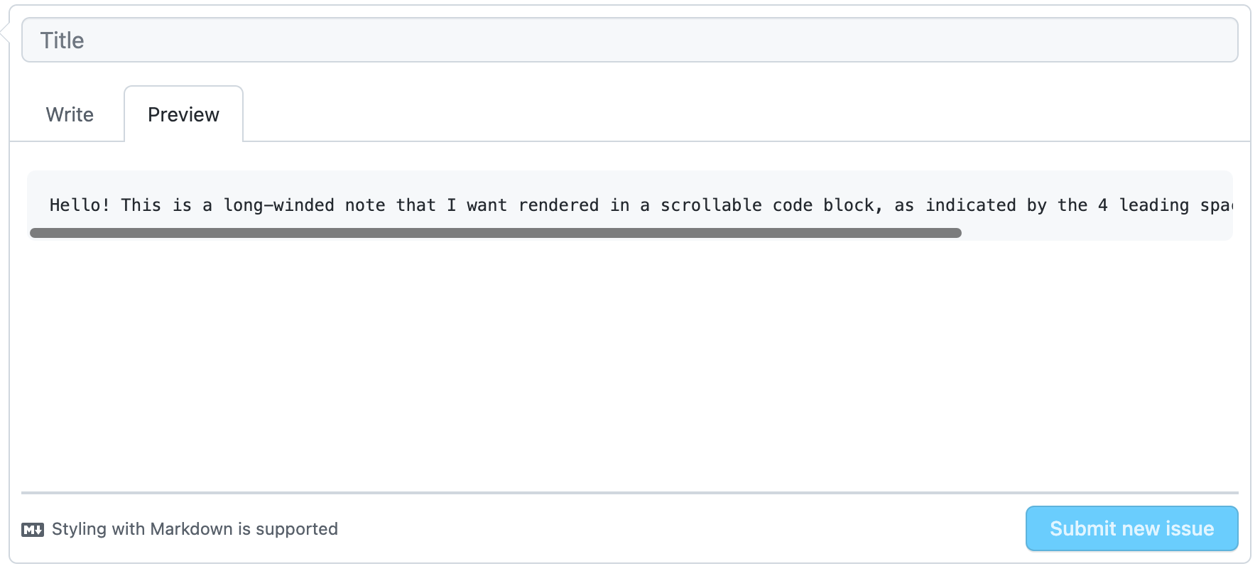 Markdown-styled scrollable code blocks do not render properly in annotation card · Issue #1315 ...