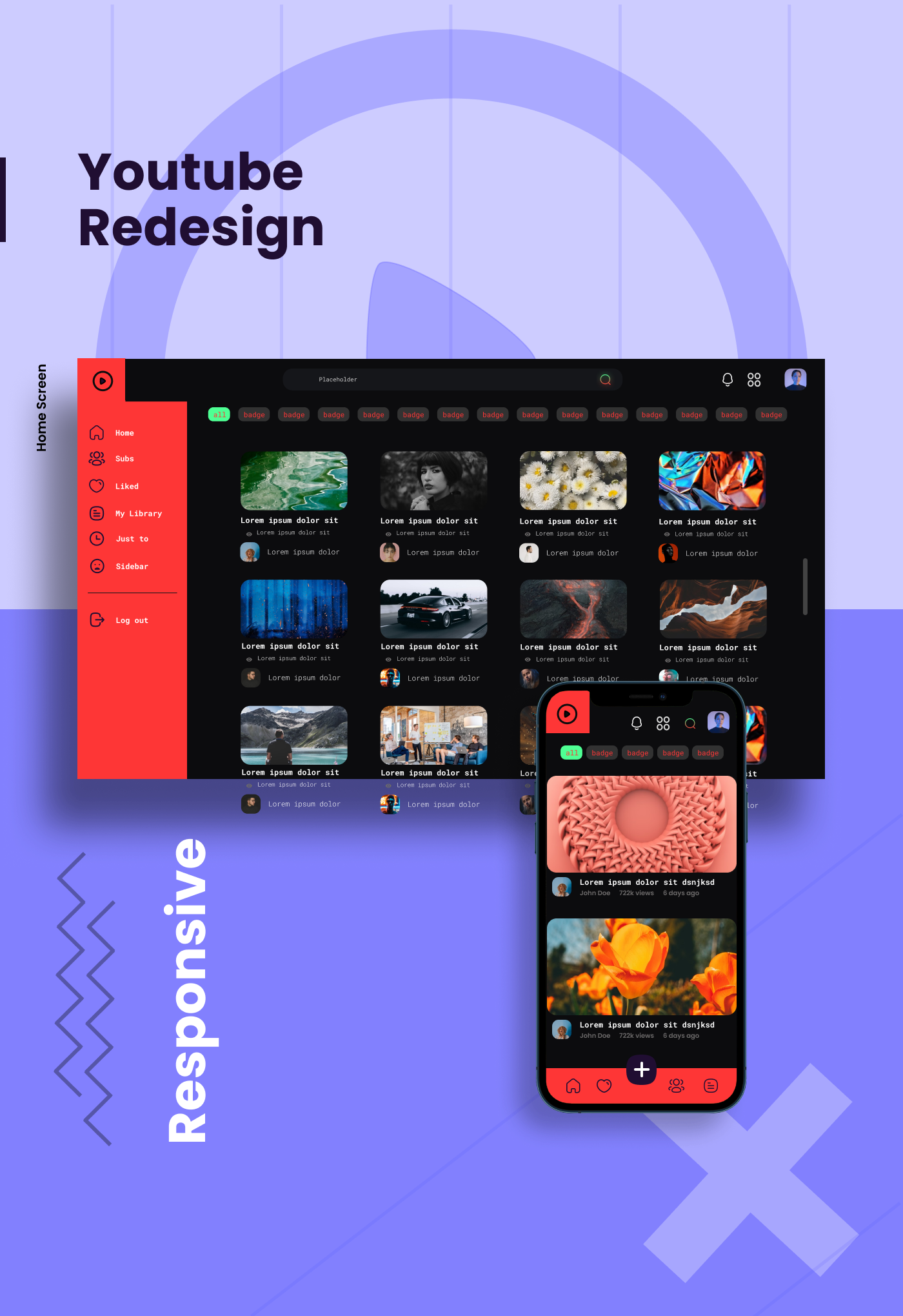 GitHub - killua-24/youtube-but-better: Youtube Redesign. Demo Credentials - Username ...