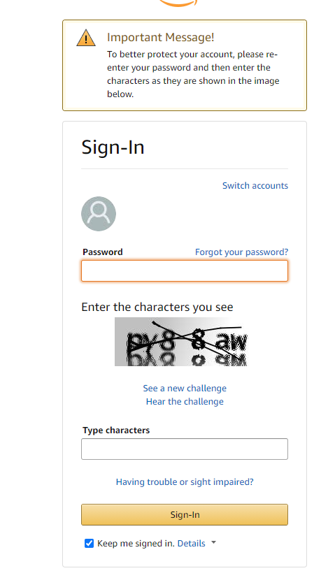 Amazon captcha after finding ASIN in stock breaks autobuy · Issue #164 ...