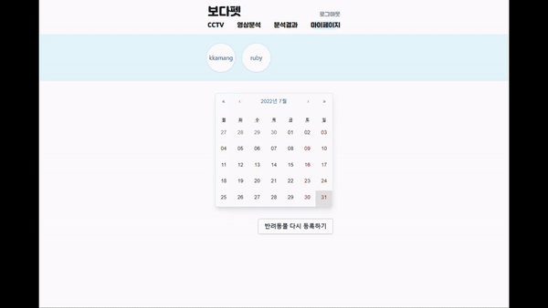 GitHub - soyeon-noh/BodaPet: react+nodejs - yolov5를 이용해 반려동물의 움직임을 감지하여 행동 통계를 내는 웹 서비스