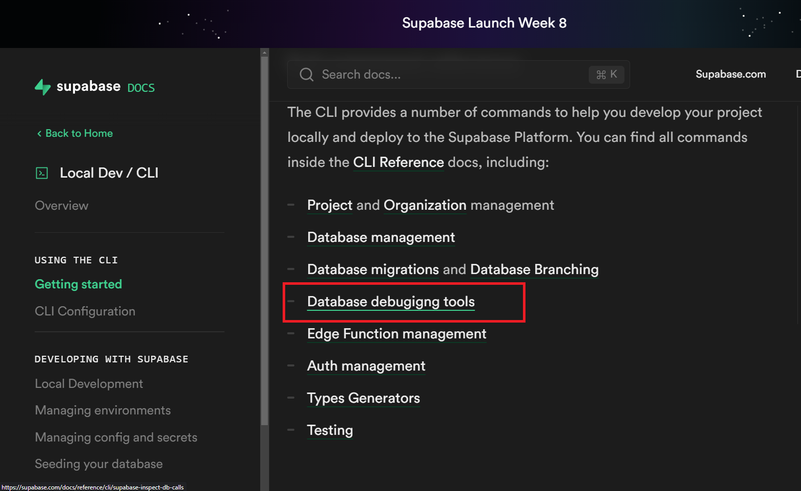 Typo in the documentation · Issue #16657 · supabase/supabase · GitHub