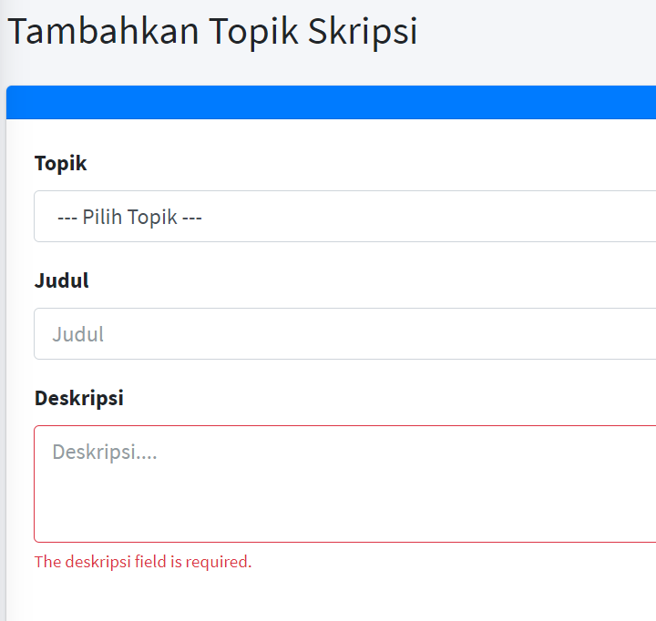 Add Topik - Field clear/reset semua setelah press tombol Submit · Issue #120 · ardiansyah-sweng ...