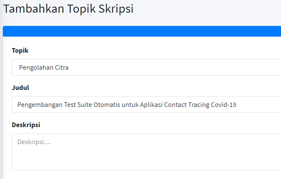 Add Topik - Field clear/reset semua setelah press tombol Submit · Issue #120 · ardiansyah-sweng ...