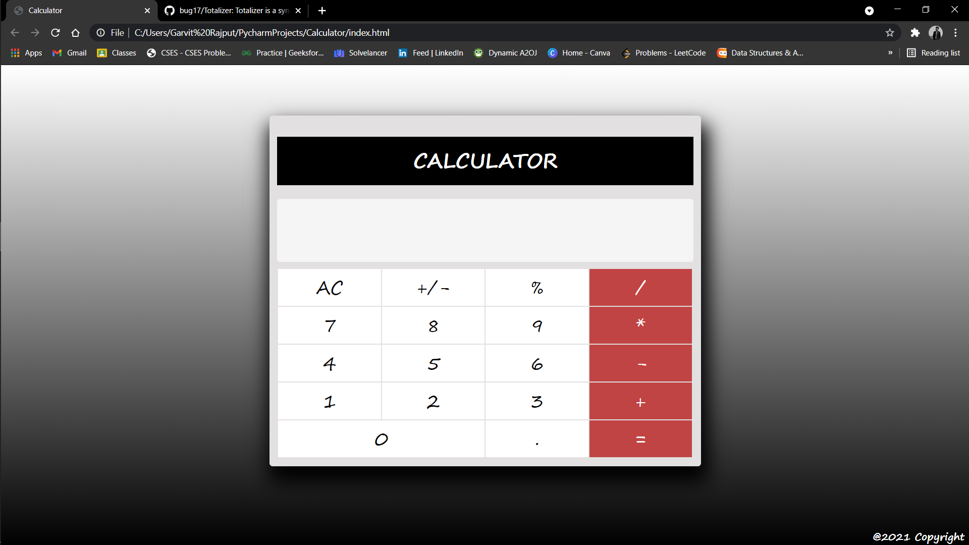 GitHub - bug17/Totalizer: Totalizer is a synonym used for calculator🤣 ...