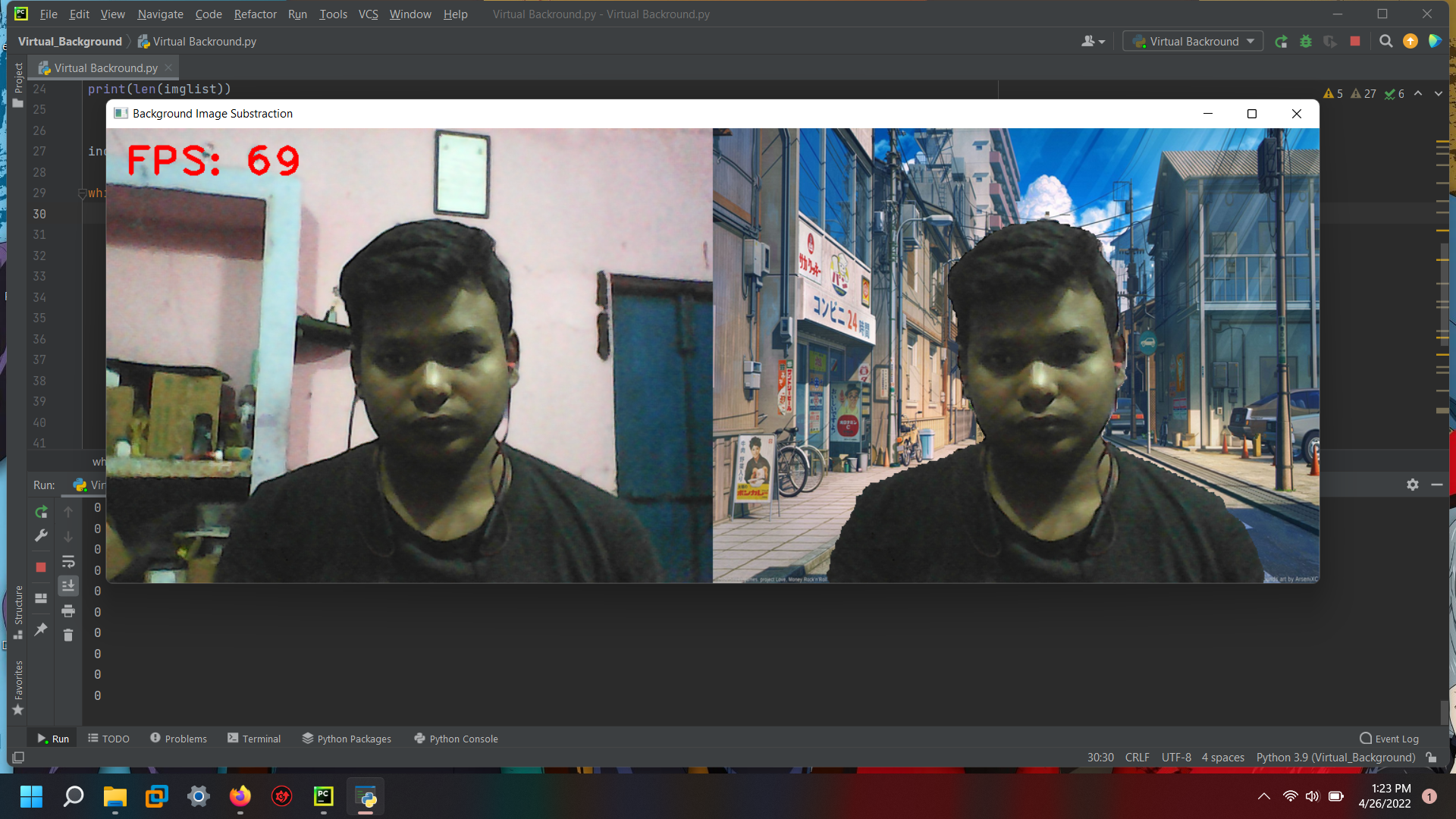 GitHub - sandeep8064/Virtual_Background: Python program to extract ...