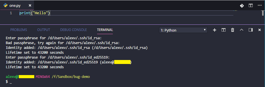 VS Code stuck in a "false" debugging state after interactive prompts ...