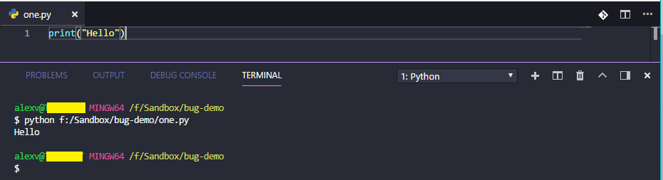 VS Code stuck in a "false" debugging state after interactive prompts ...