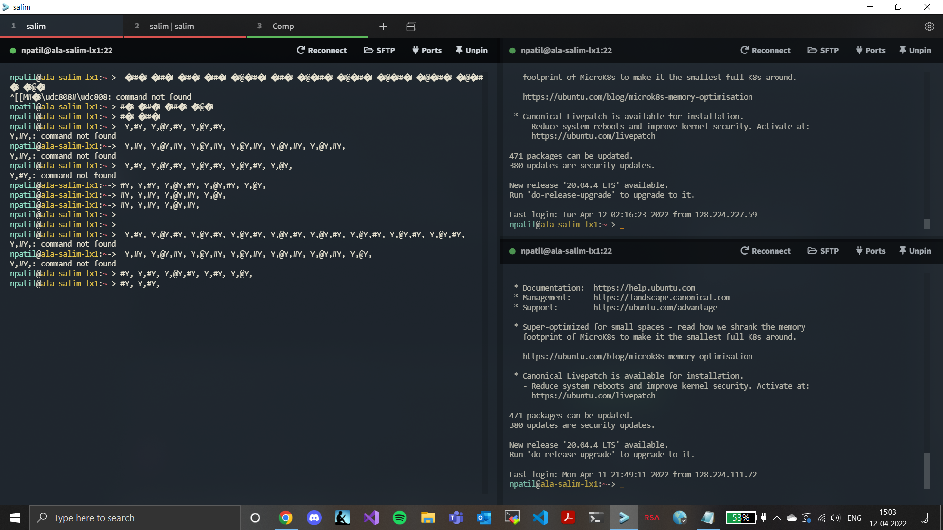 SSH issue. Random characters appearing whenever clicking on the pane. · Issue #6144 · Eugeny ...